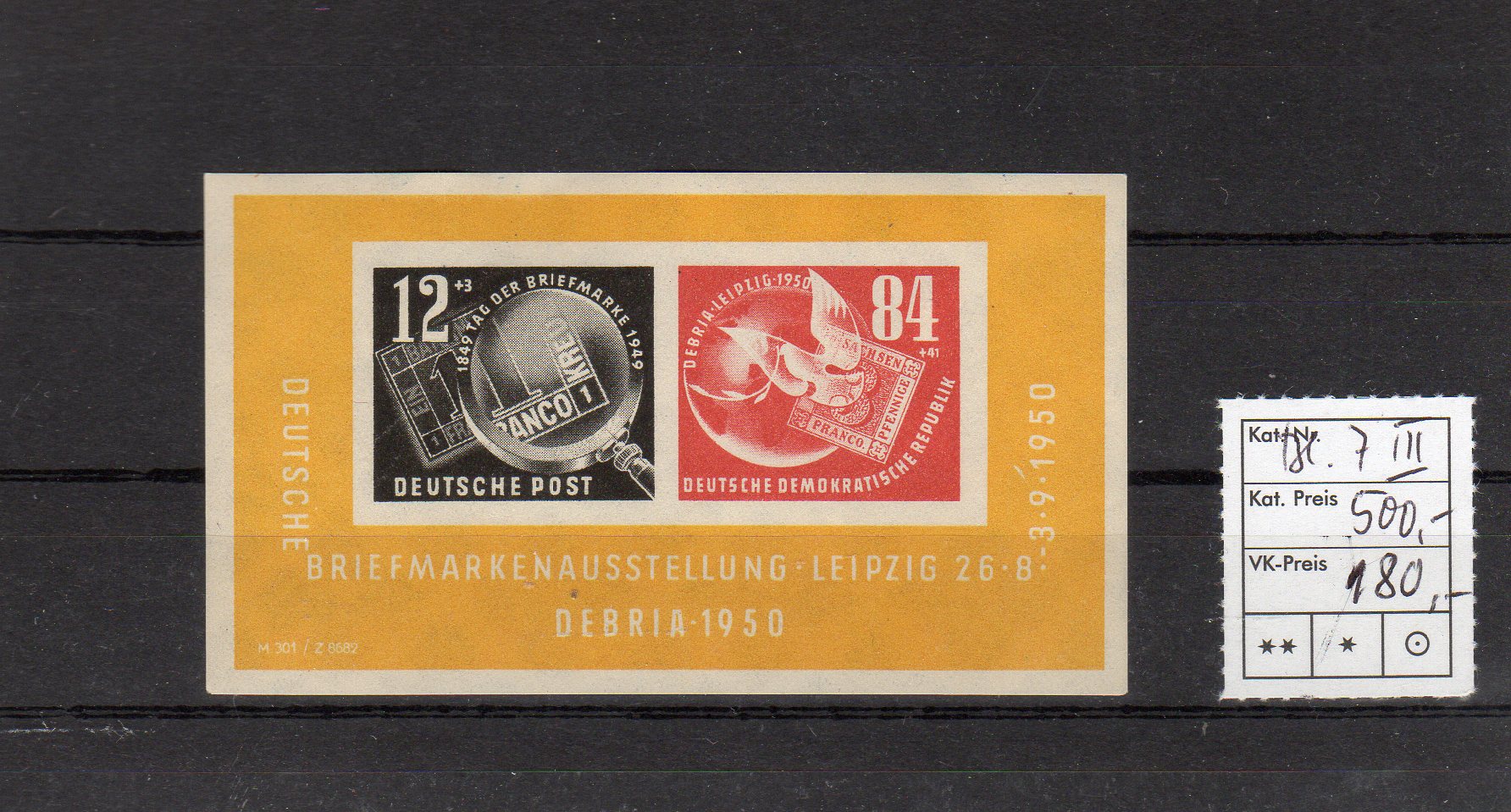 DDR, Debria-Block mit PF iii; **, Befund Mayer · Philatelieversand Heinemann